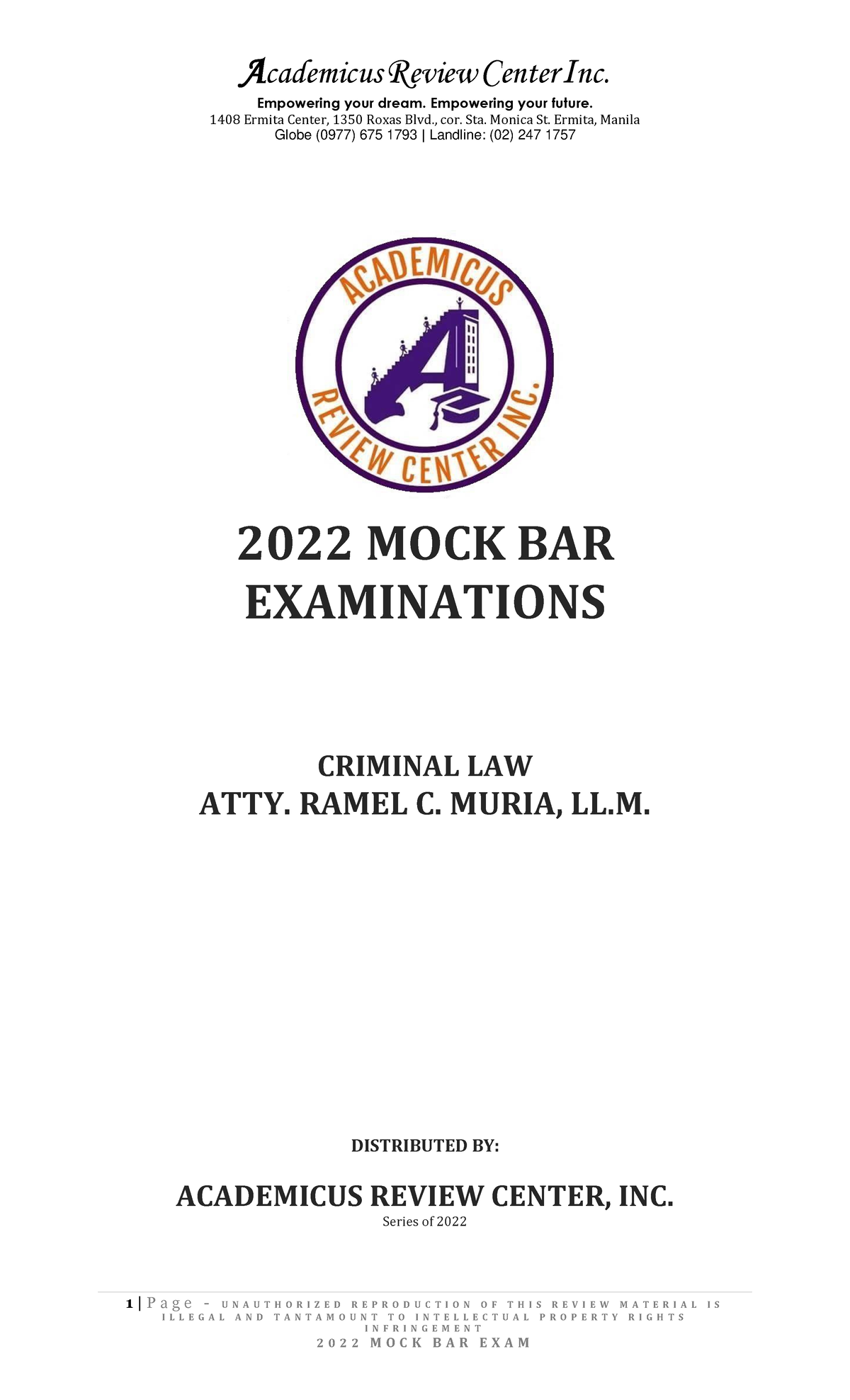 Criminal Law - n/a - Empowering your dream. Empowering your future ...