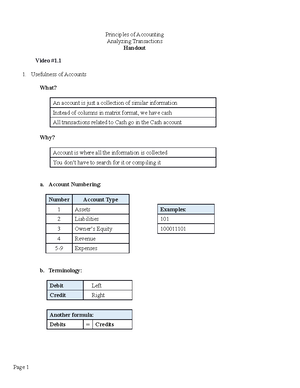 Handout #4 - Principles of Accounting Completing the Accounting Cycle ...