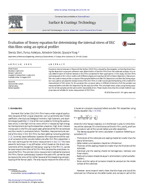 Evaluation of Stoney equation for determining the internal stress of ...