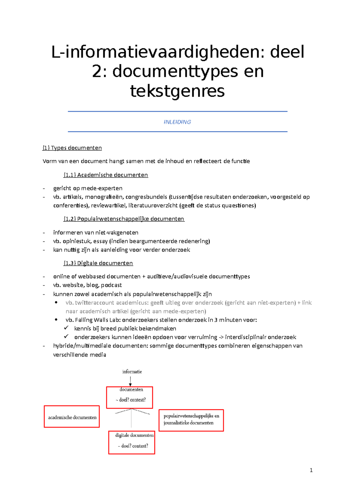 L info 2 documenttypes en tekstgenres - L-informatievaardigheden: deel ...