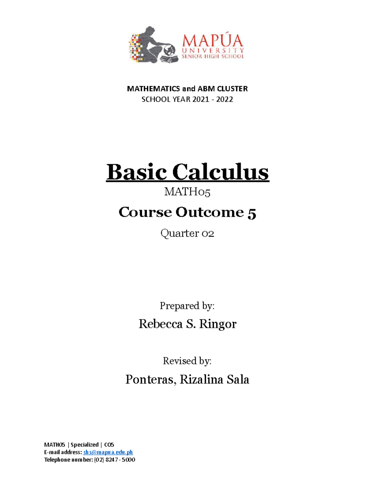 Math05 CO5 Module 1 Basic Integration U Substitution ...