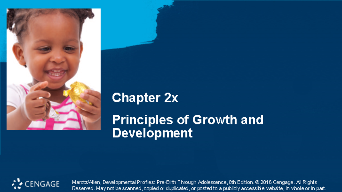 Chapter 2x - lecture notes on child development - Chapter 2x Principles ...
