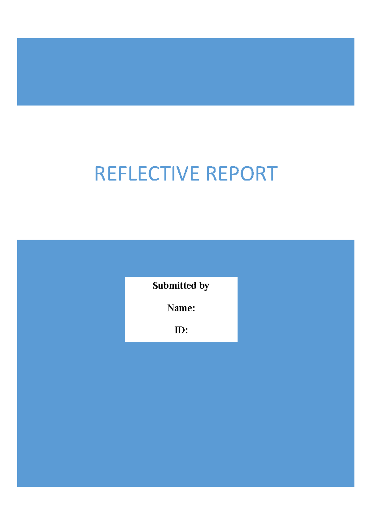 Reflective M&A - REFLECTIVE REPORT Submitted by Name: ID: Contents ...