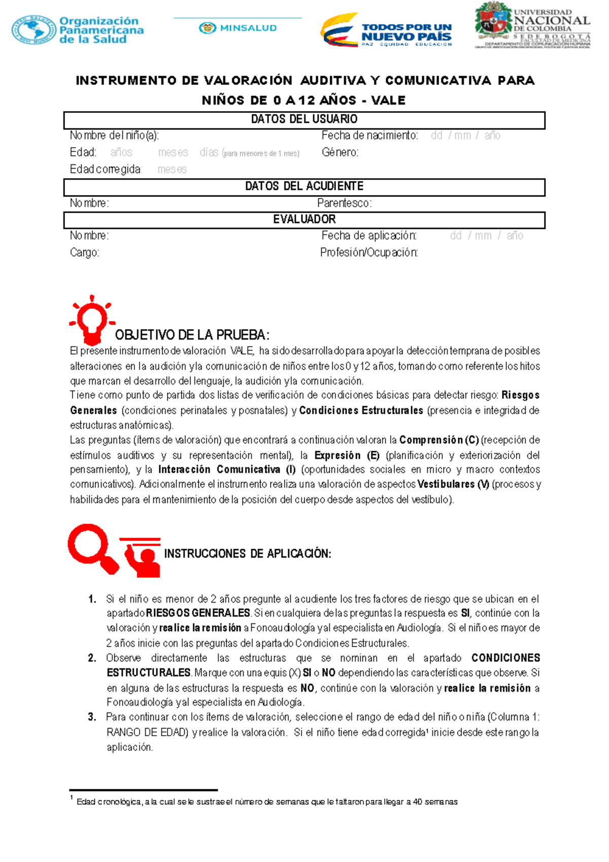 Instrumento de valoracion auditiva y comunicativa para ninnos de 0 a 12 annos - INSTRUMENTO DE ...