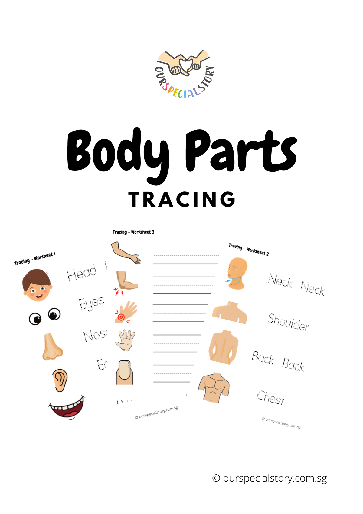 Body Parts - Tracing and Writing - Bs Psychology - Body Parts T R A C I ...