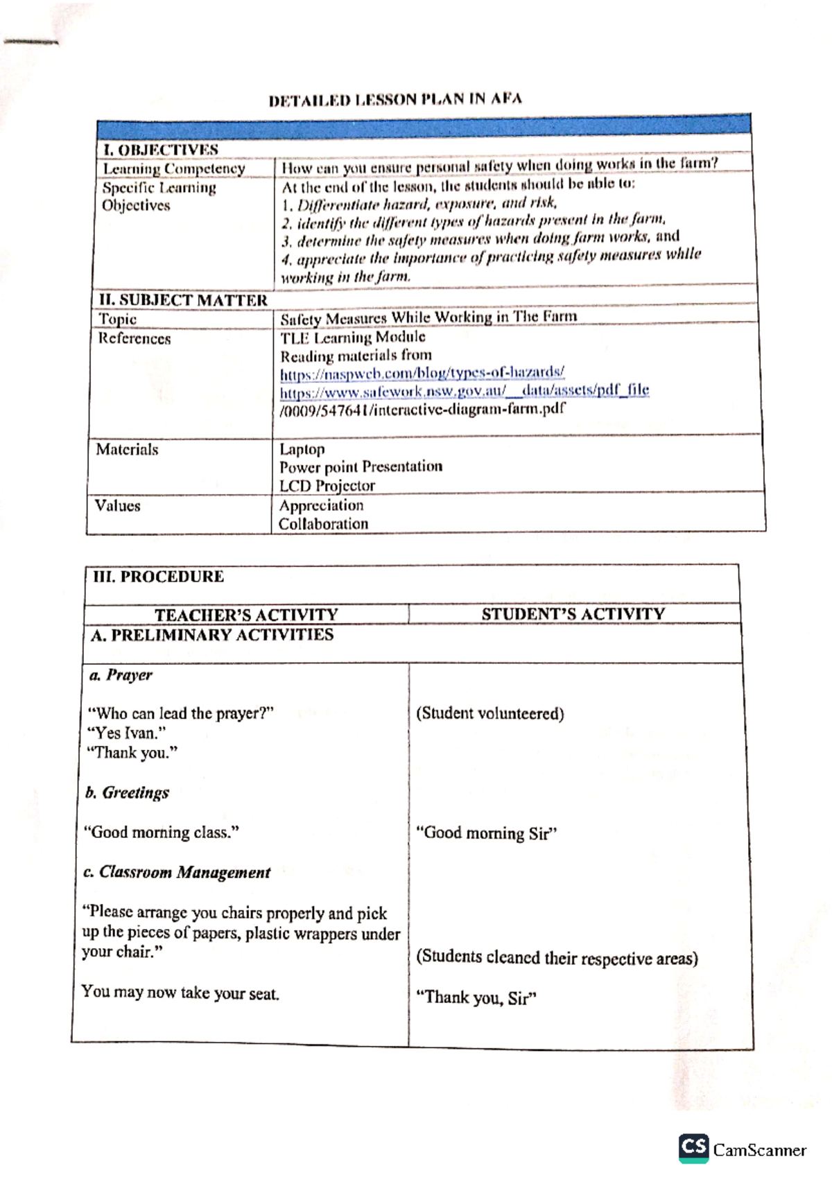Sample Detailed lesson plan - Legal Ethics - Studocu
