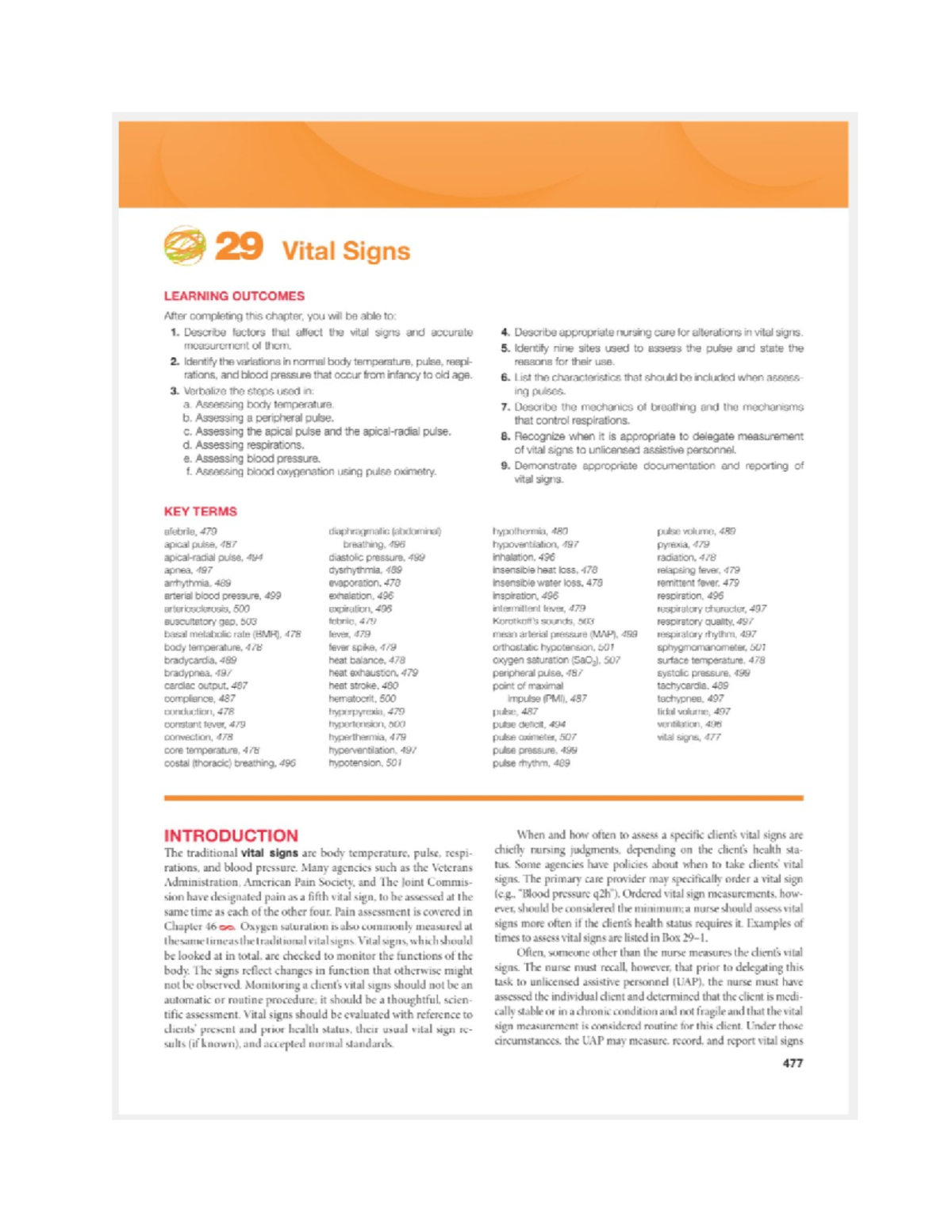 Kozier & Erb Chapter 29 Vital Signs - NR-3334 - Studocu