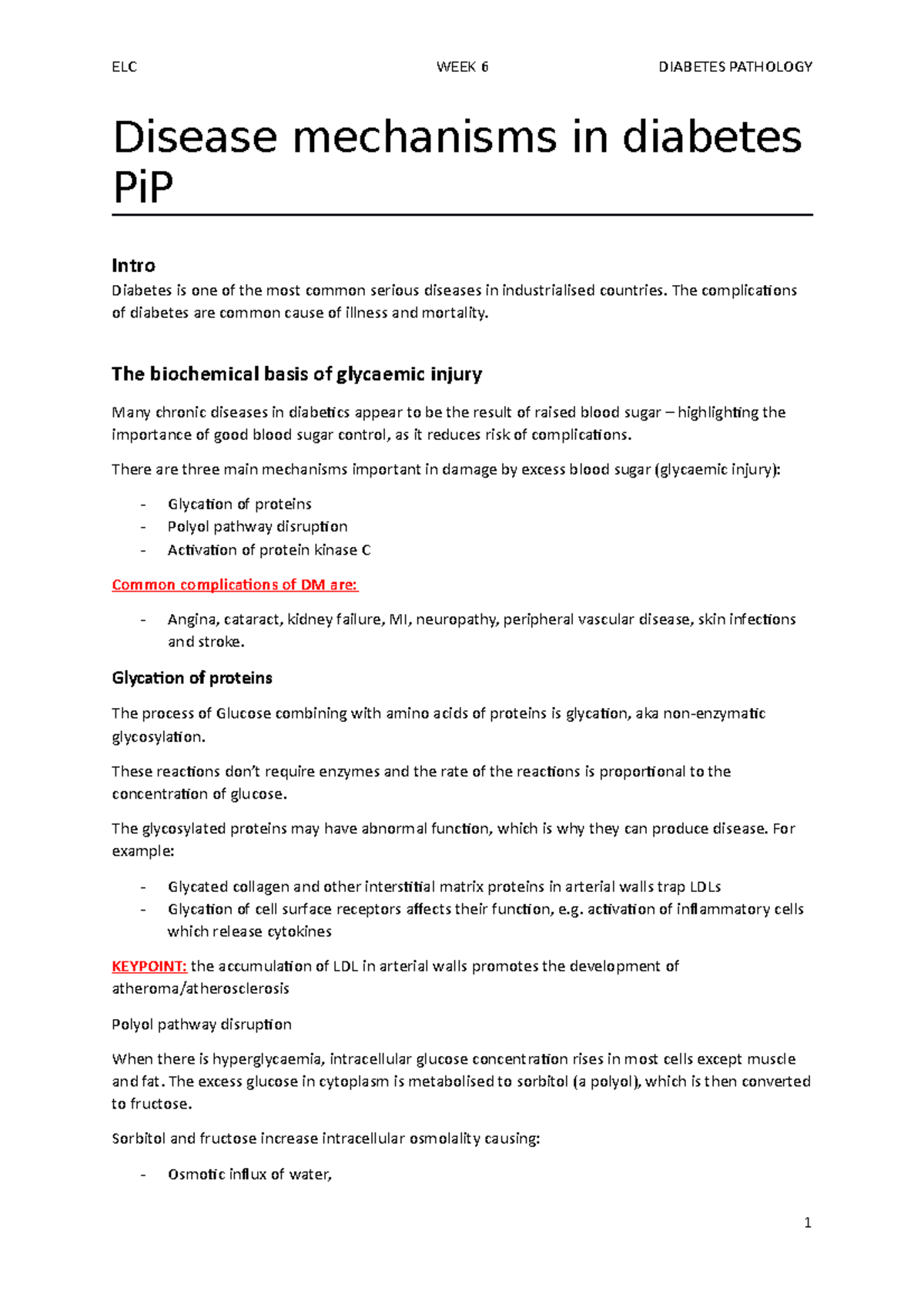 Disease mechanisms in diabetes PiP - Disease mechanisms in diabetes PiP ...