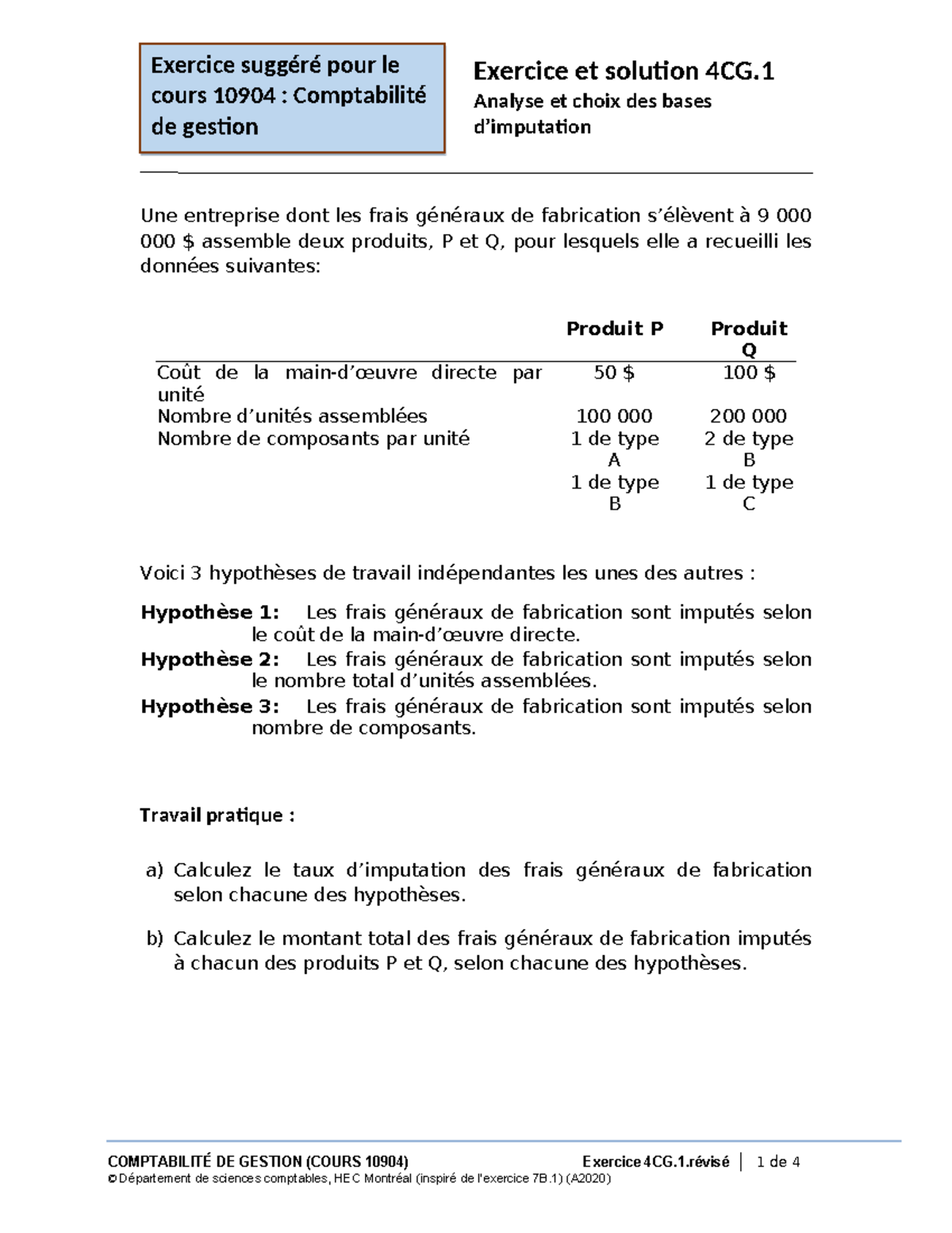 Séance 6 Exercice 4CG - Exercice et solution 4CG. Analyse et choix des bases d’imputation cours ...
