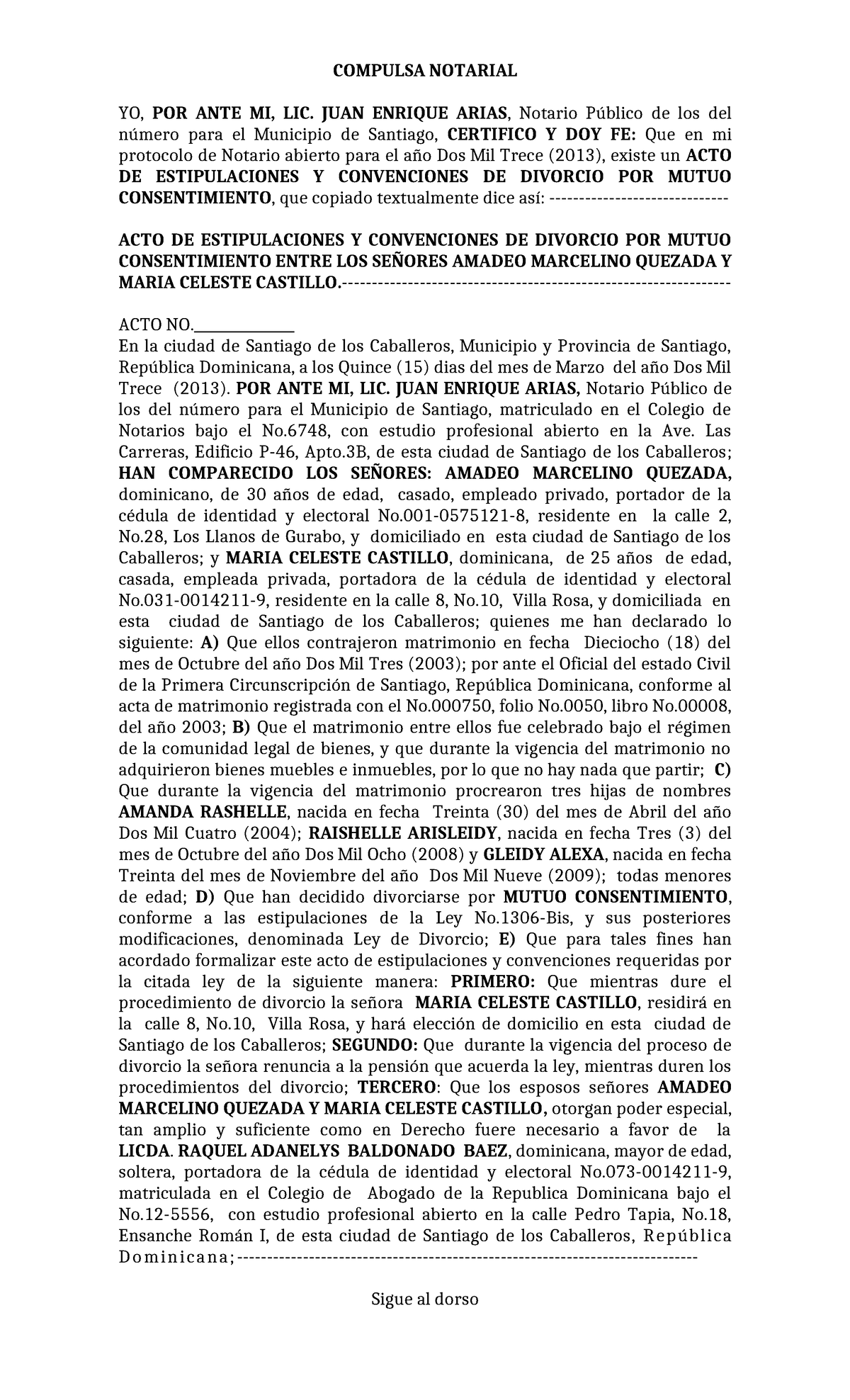 Compulsa Notarial 02 - Civil I - COMPULSA NOTARIAL YO, POR ANTE MI, LIC ...