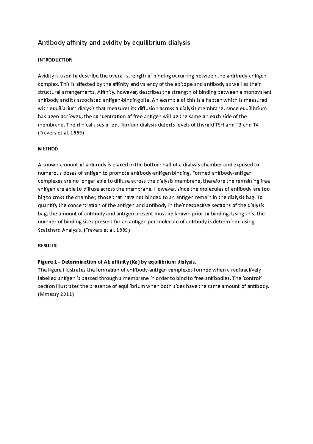 Antibody Affinity and Avidity by Equilibrium dialysis - Antibody ...