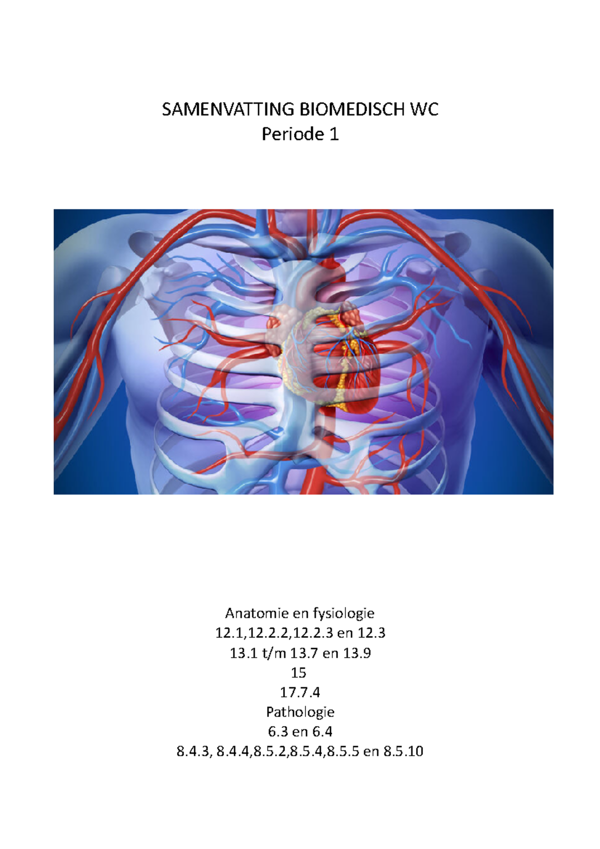 Samenvatting biomedisch periode 1 - Biomedisch - Inholland - Studeersnel