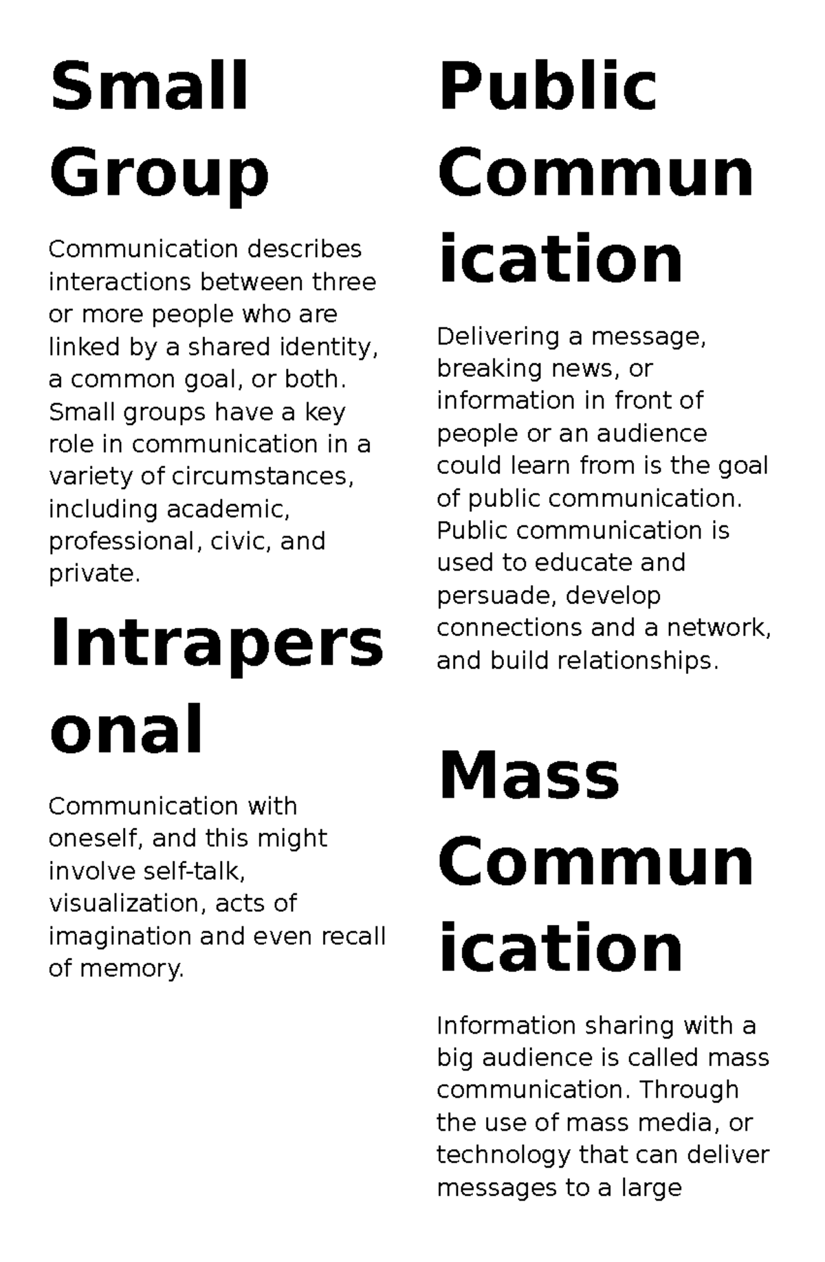 Small Group WPS Office 073509 Small Group Communication Describes
