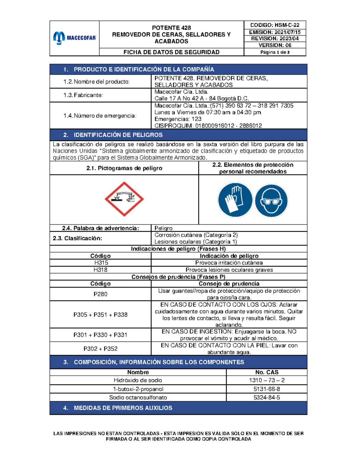HSM-C-28 HOJA Seguridad Potente 428 Removedor DE Ceras Selladores Y ...