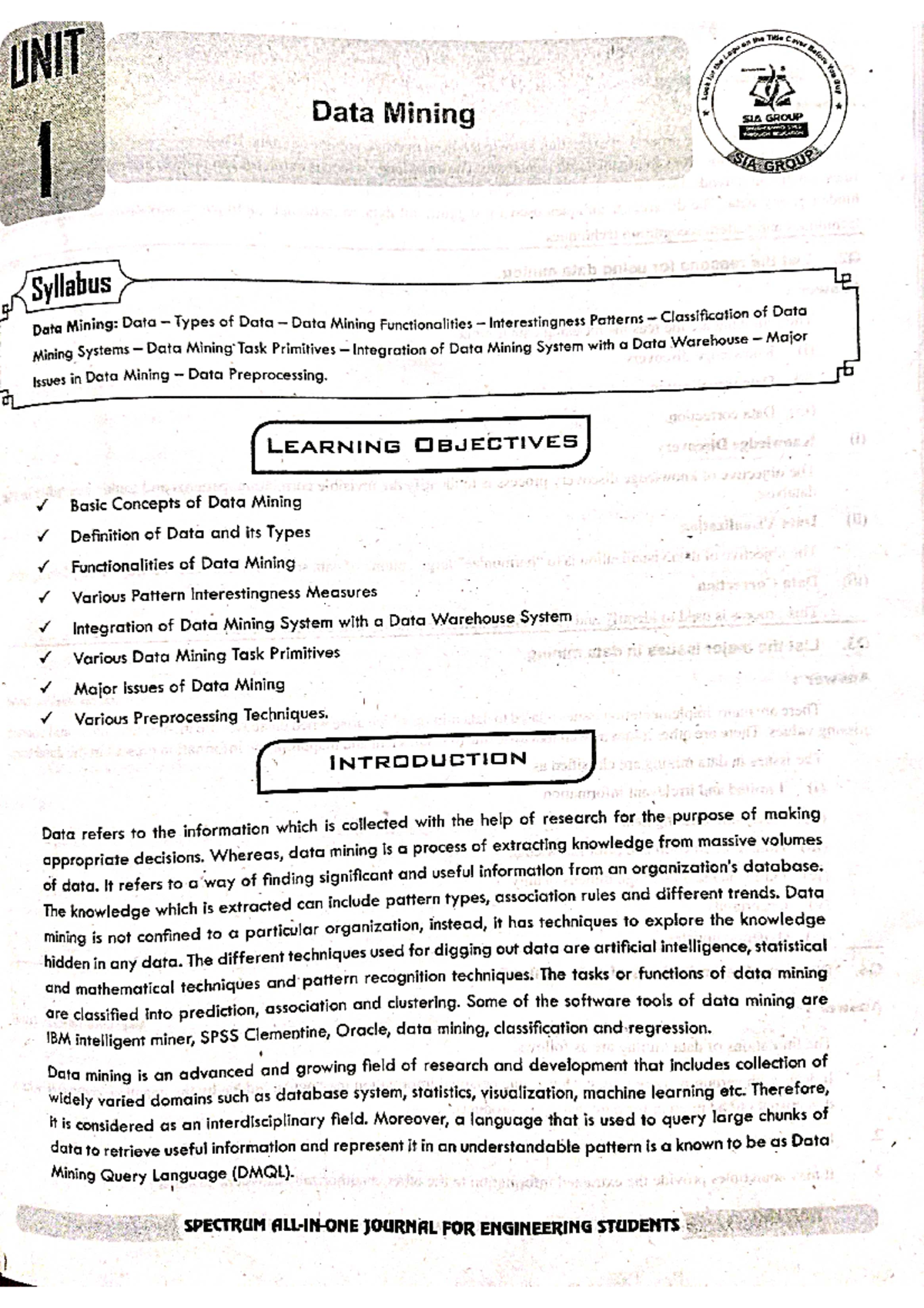 Dm unit 1 - Aaa - computer science - Studocu