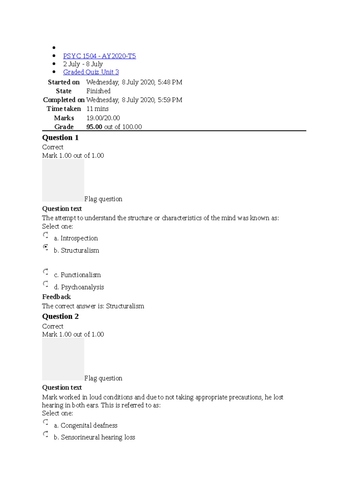 PSYC 1504 Graded QUIZ UNIT 3 - PSYC 1504 - AY2020-T 2 July - 8 July ...