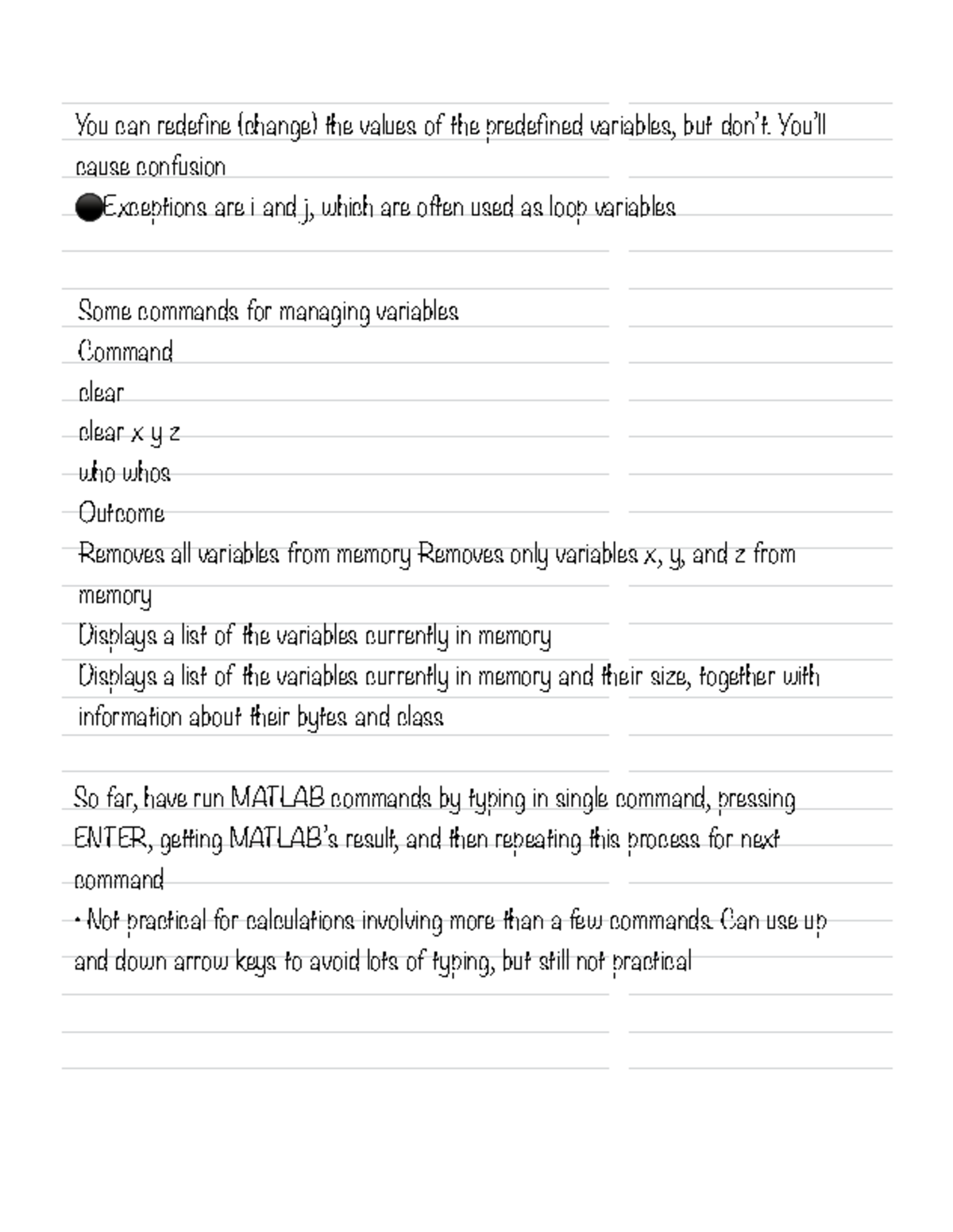Engineering 21 - You can redefine (change) the values of the predefined variables, but don’t ...