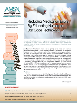 Med safety 3 - task 1 article - Reducing medication errors using LSS ...