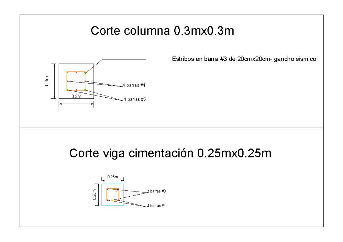 Cortes viga-columna - jioijoih - Cimentaciones - Estribos en barra #3 ...