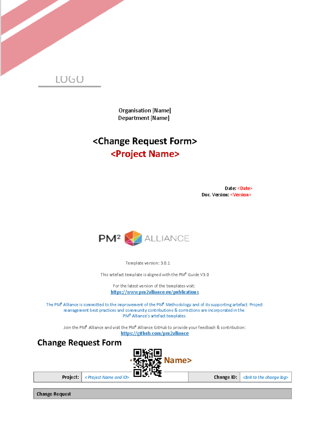 21.I.PM2-Template.v3.Change Request Form.Project Name.dd-mm-yyyy.vx .x ...