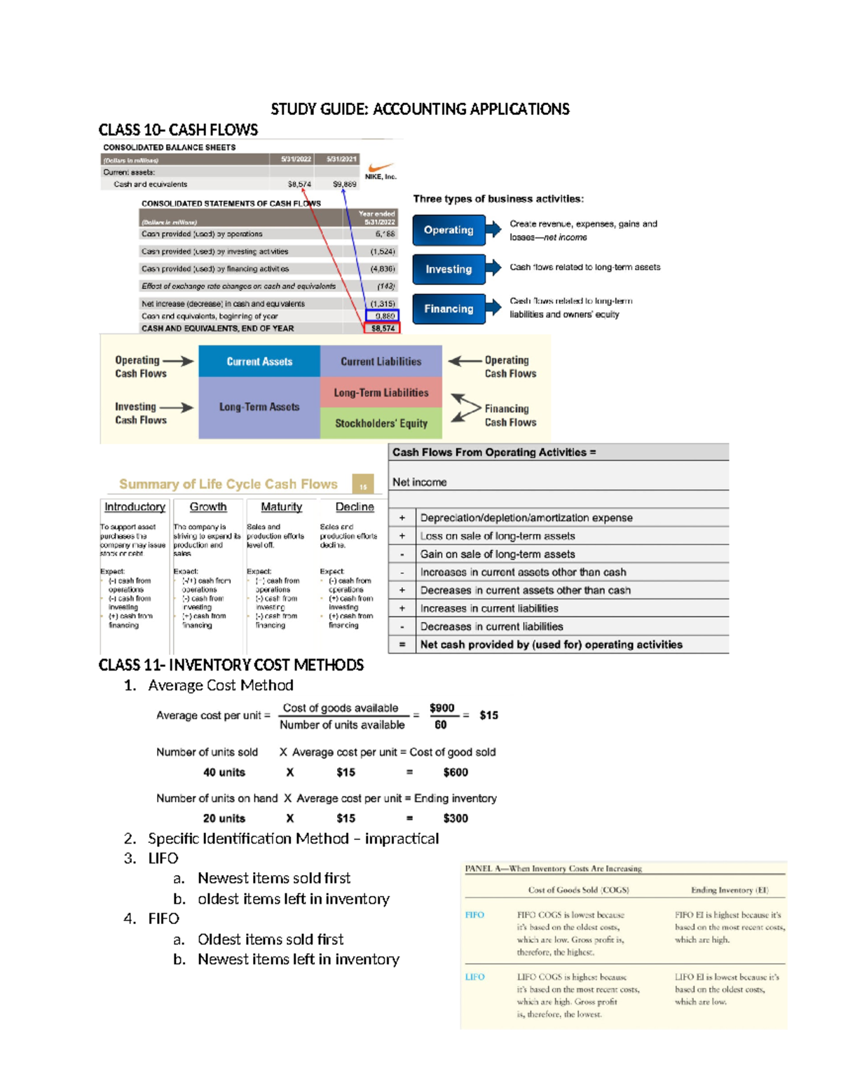 Study Guide- application quiz - STUDY GUIDE: ACCOUNTING APPLICATIONS ...