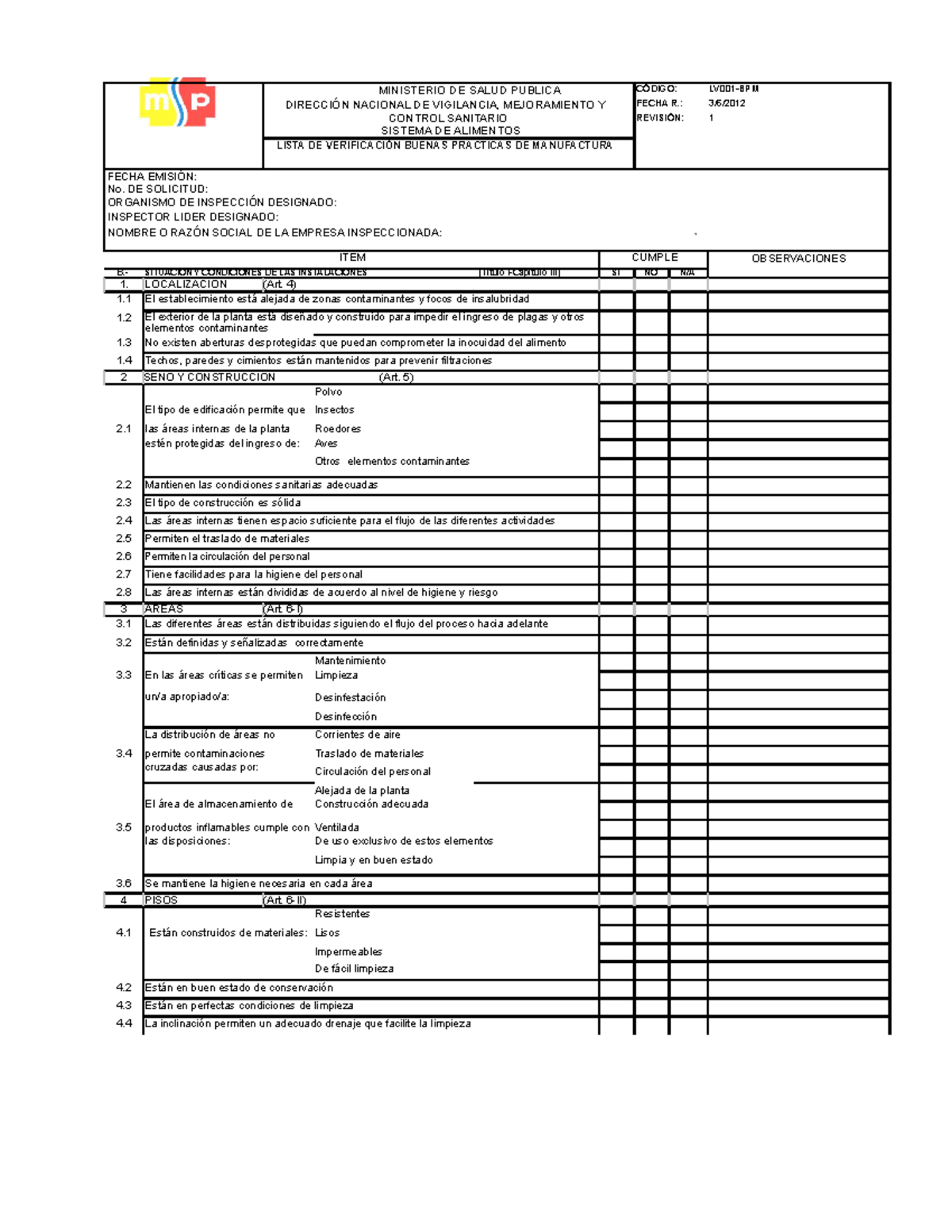 Check-list-bpm-ministerio-de-salud compress - MINISTERIO DE SALUD ...