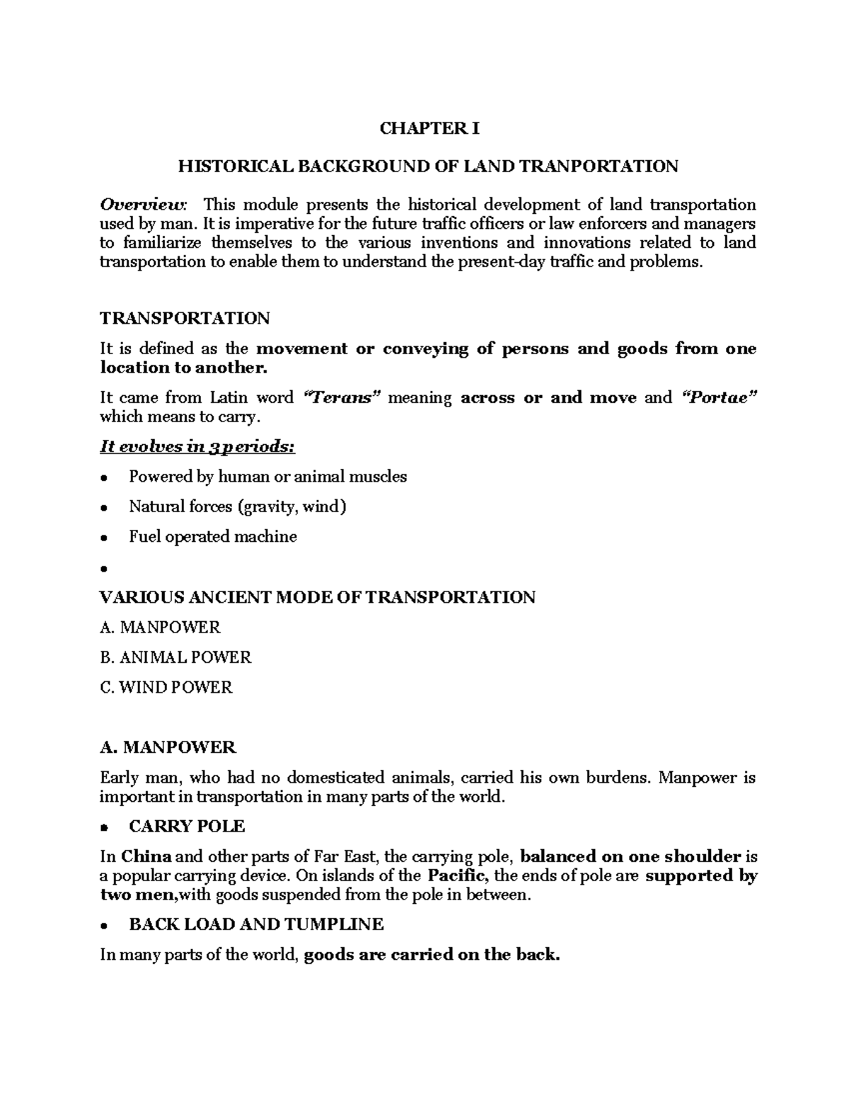 Tmainv Chapter I - CHAPTER I HISTORICAL BACKGROUND OF LAND ...