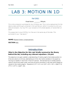 Lab6-Conservation Of Momentum-Worksheet-v2 - LAB 6: CONSERVATION OF LINEAR MOMENTUM Fall 2021 ...