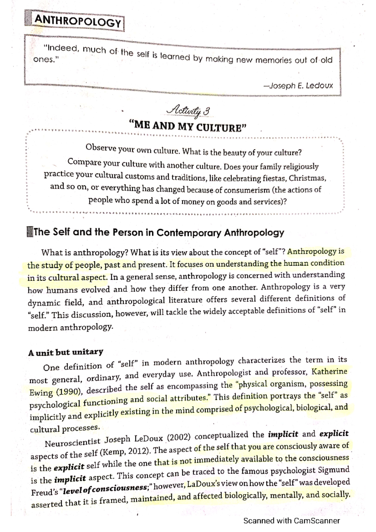 Lesson 2 Sociology and Anthropology - General Psychology - Studocu