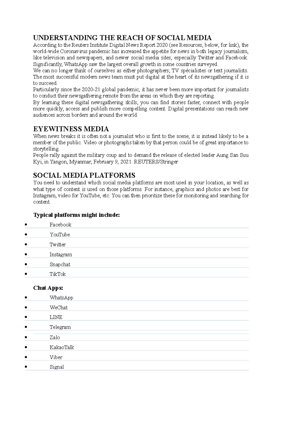 Understanding THE Reach OF Social Media - UNDERSTANDING THE REACH OF ...