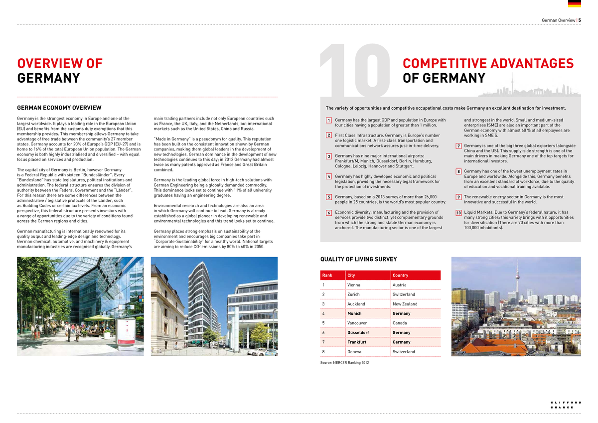 Cwf116 investing in germany spreads - German Overview | 5 OVERVIEW OF ...