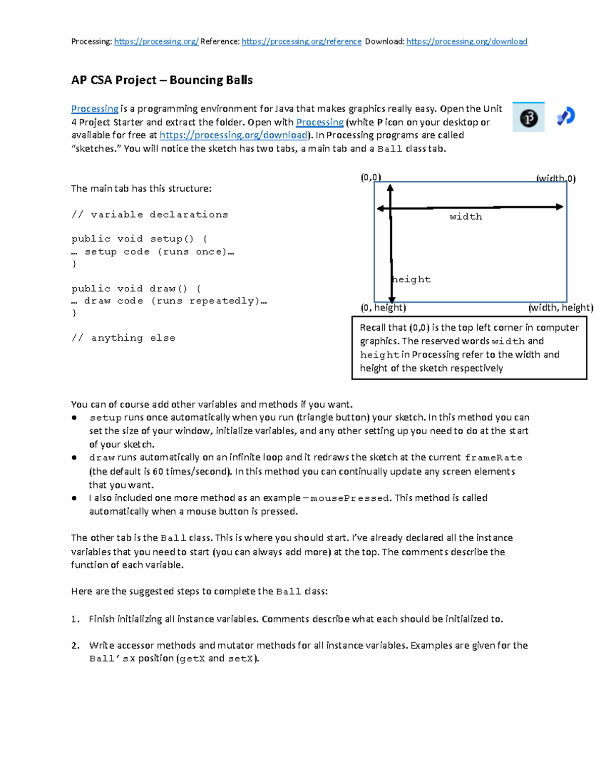 AP CSA Ball Project - sdafgagbsaef - Processing: processing/ Reference: processing/reference ...