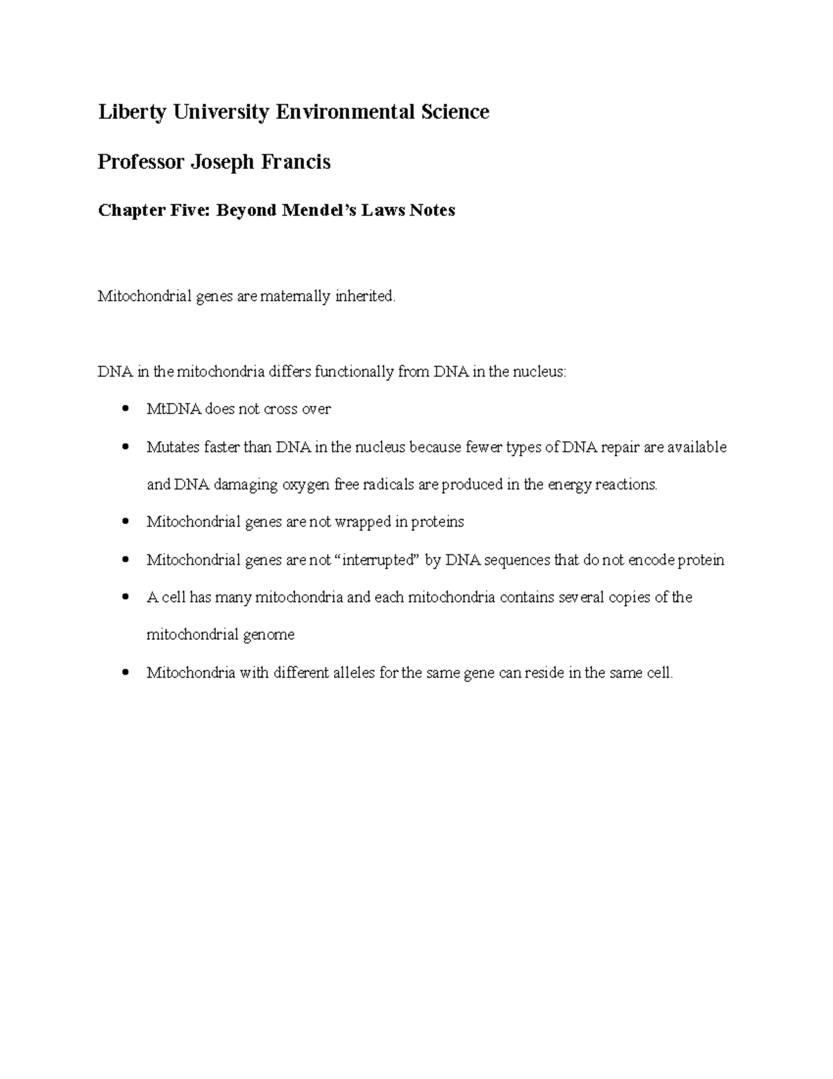 Environmental Science Chapter Five Notes - Liberty University ...