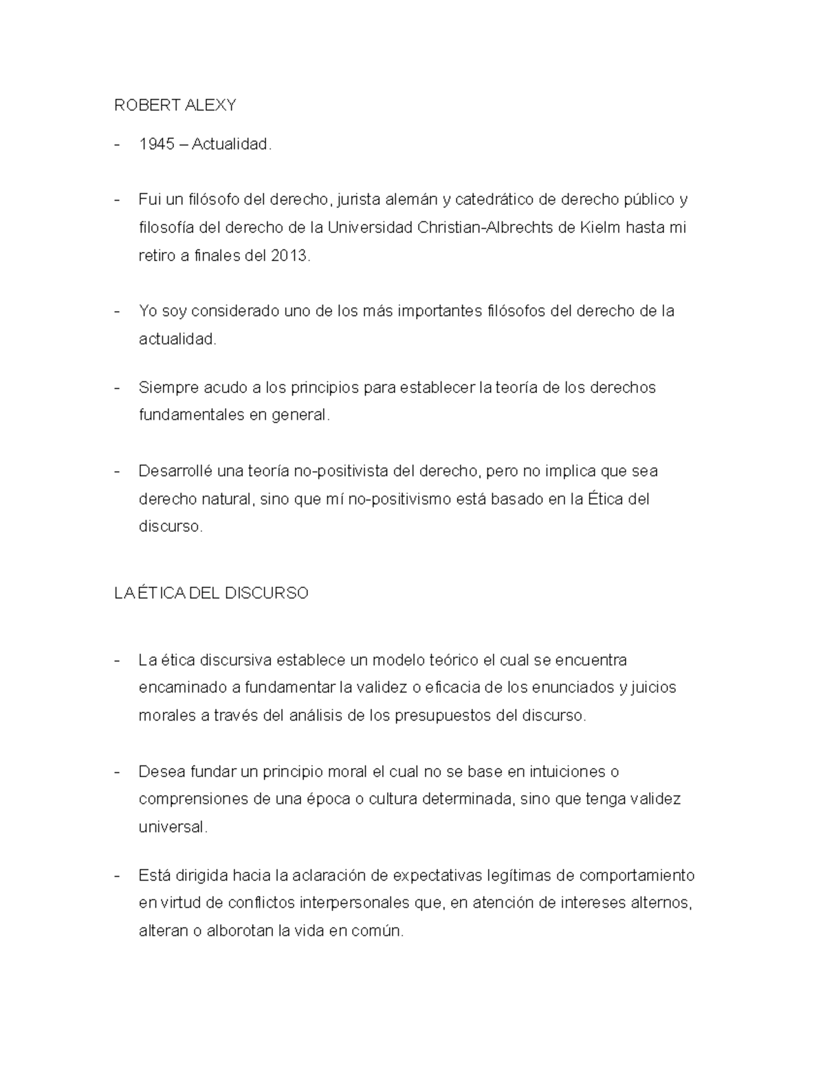 Robert Alexy - ROBERT ALEXY 1945 – Actualidad. Fui un filósofo del ...