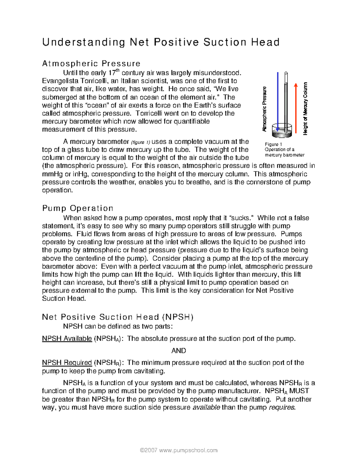 NPSH - NPSH Definition - Understanding Net Positive Suction Head ...