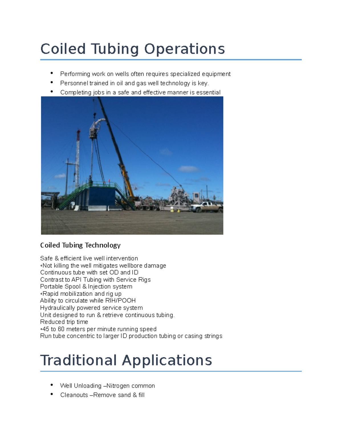 Ptpr Service coiled tubing technology - Coiled Tubing Operations ...