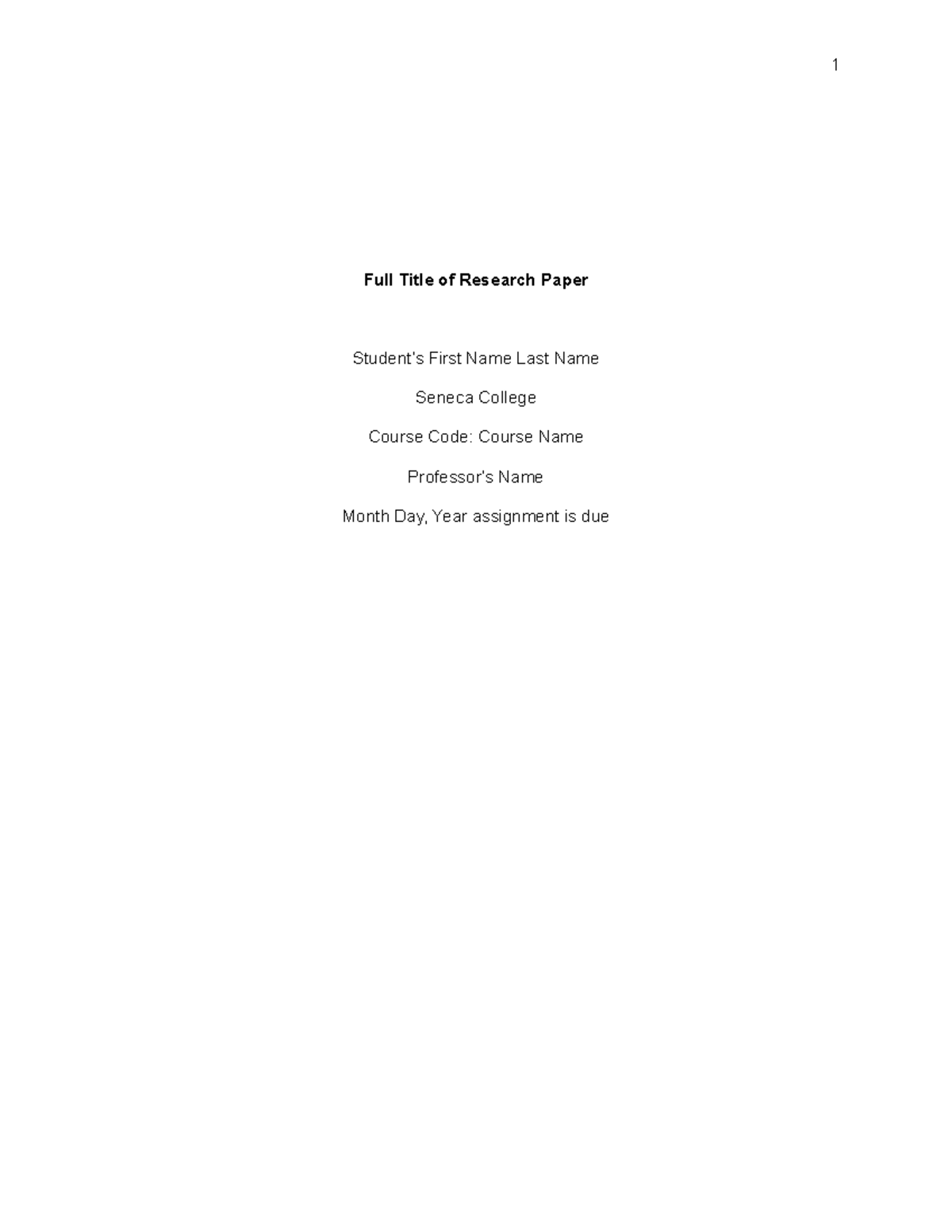 APA 7 sample paper updated Oct 29 2021 - 1 Full Title of Research Paper ...