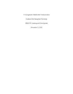 HRM 350 6-2 memo - module 6 memo - Director of Human Resources Senior ...