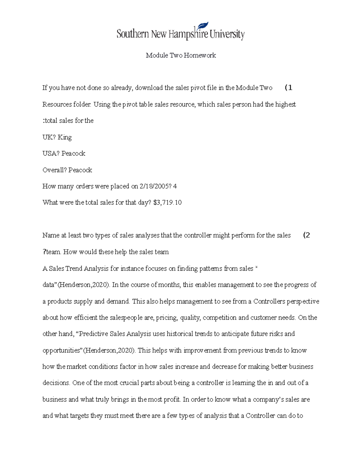 ACC 340 Module Two Homework - Module Two Homework If you have not done ...