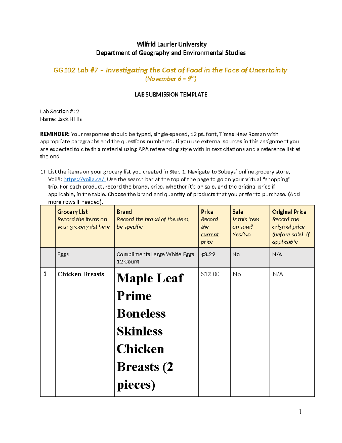 GG102 Lab #7 Submission Template - Wilfrid Laurier University ...