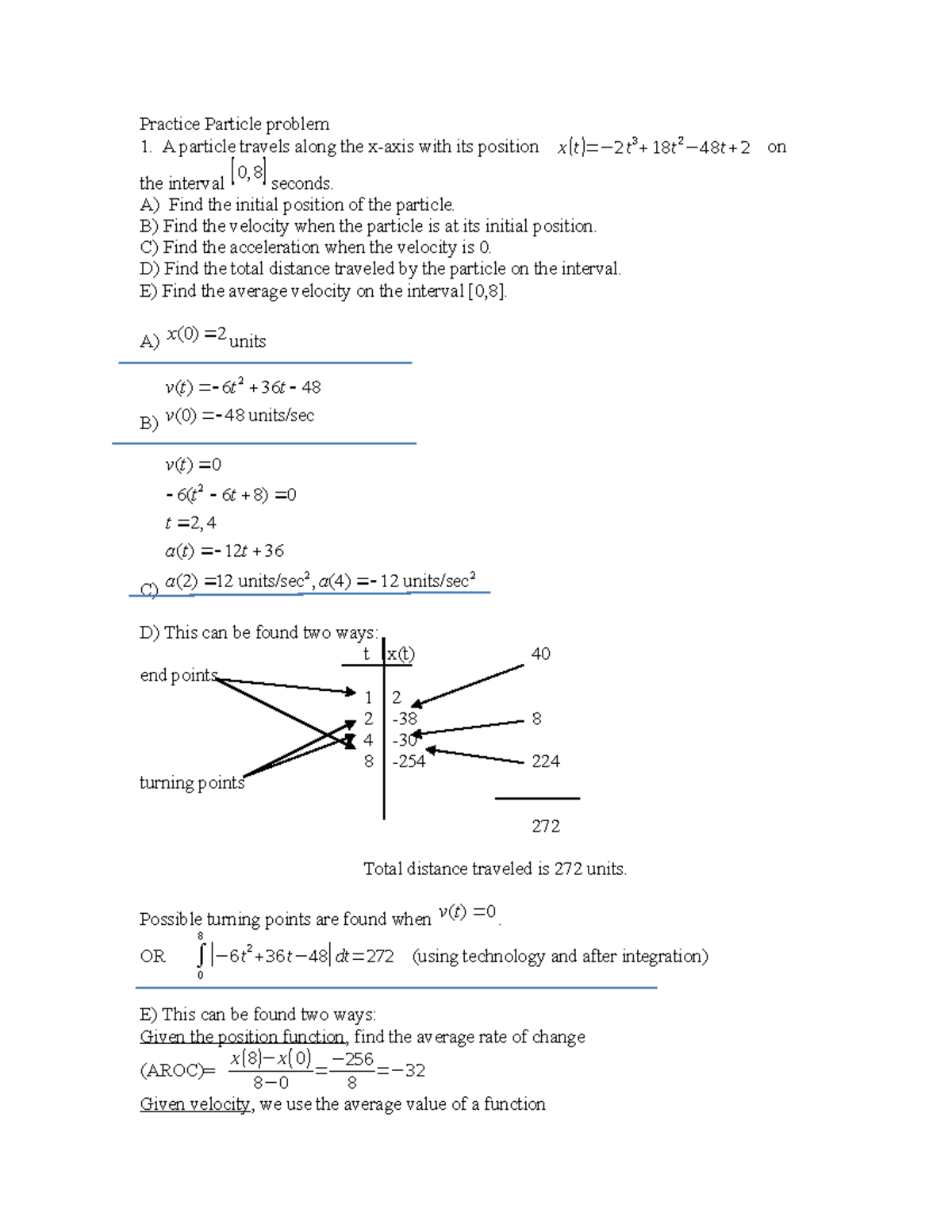Practice Particle problem Review Unit 1 ans - Practice Particle problem ...