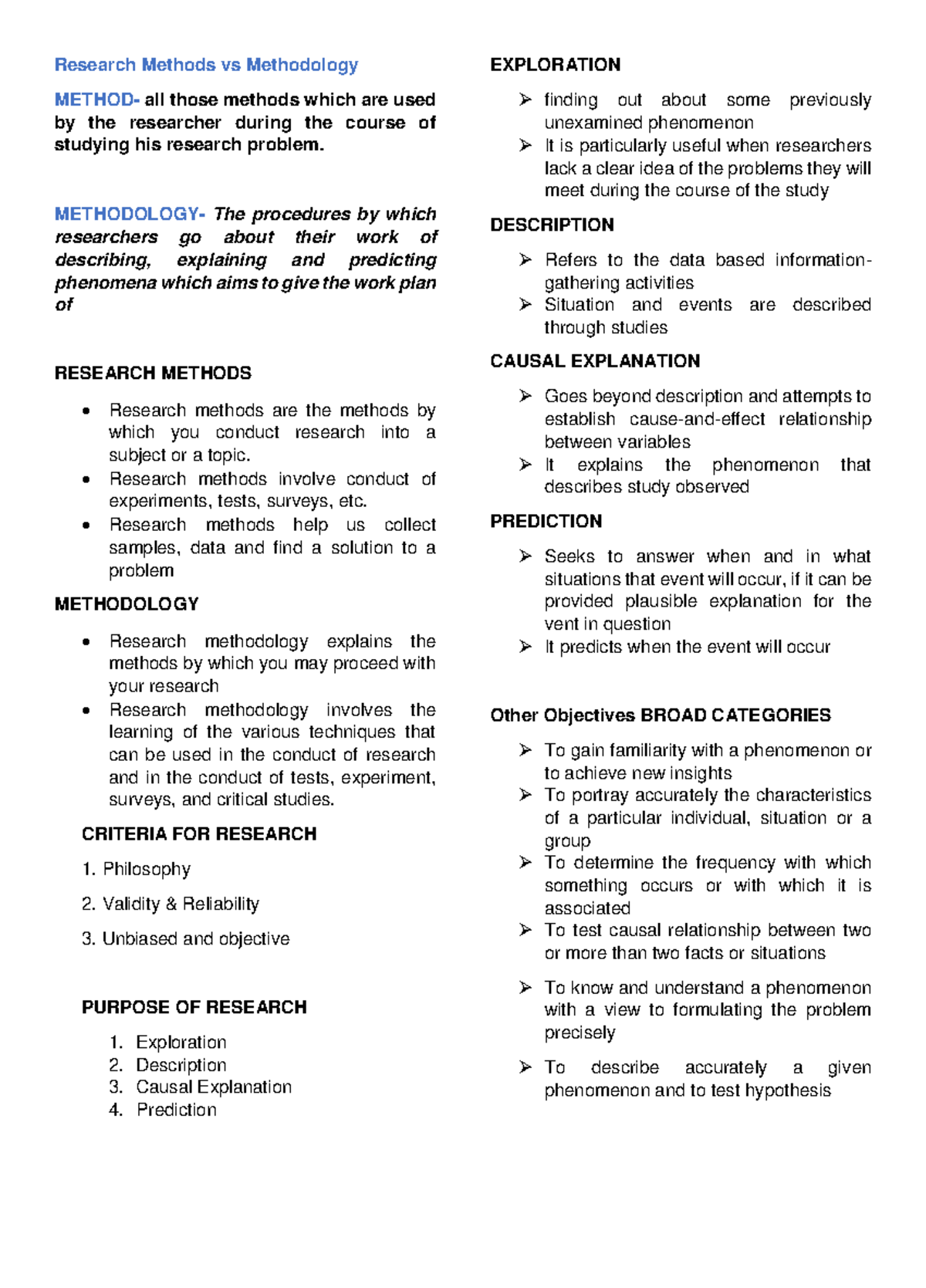 Accounting Research Reviewer - Research Methods vs Methodology METHOD ...