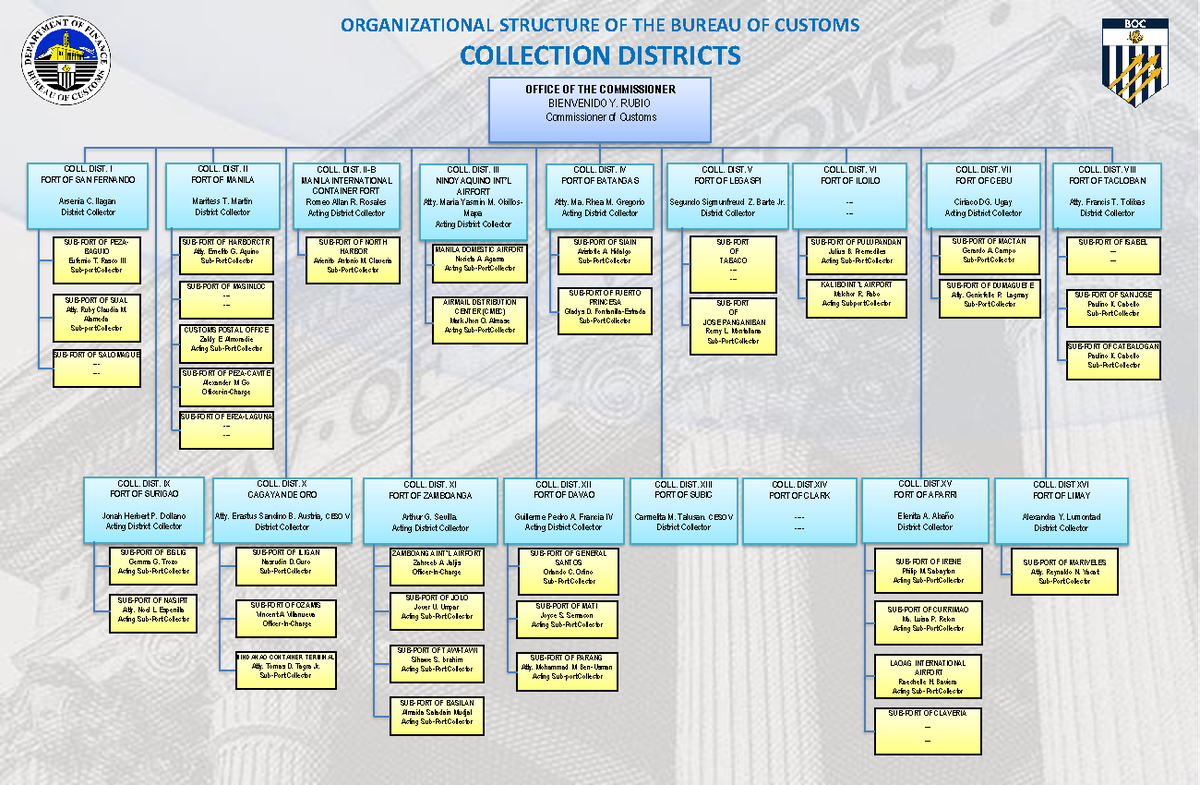 Orgchart 06 - ORGANIZATIONAL STRUCTURE OF THE BUREAU OF CUSTOMS ...
