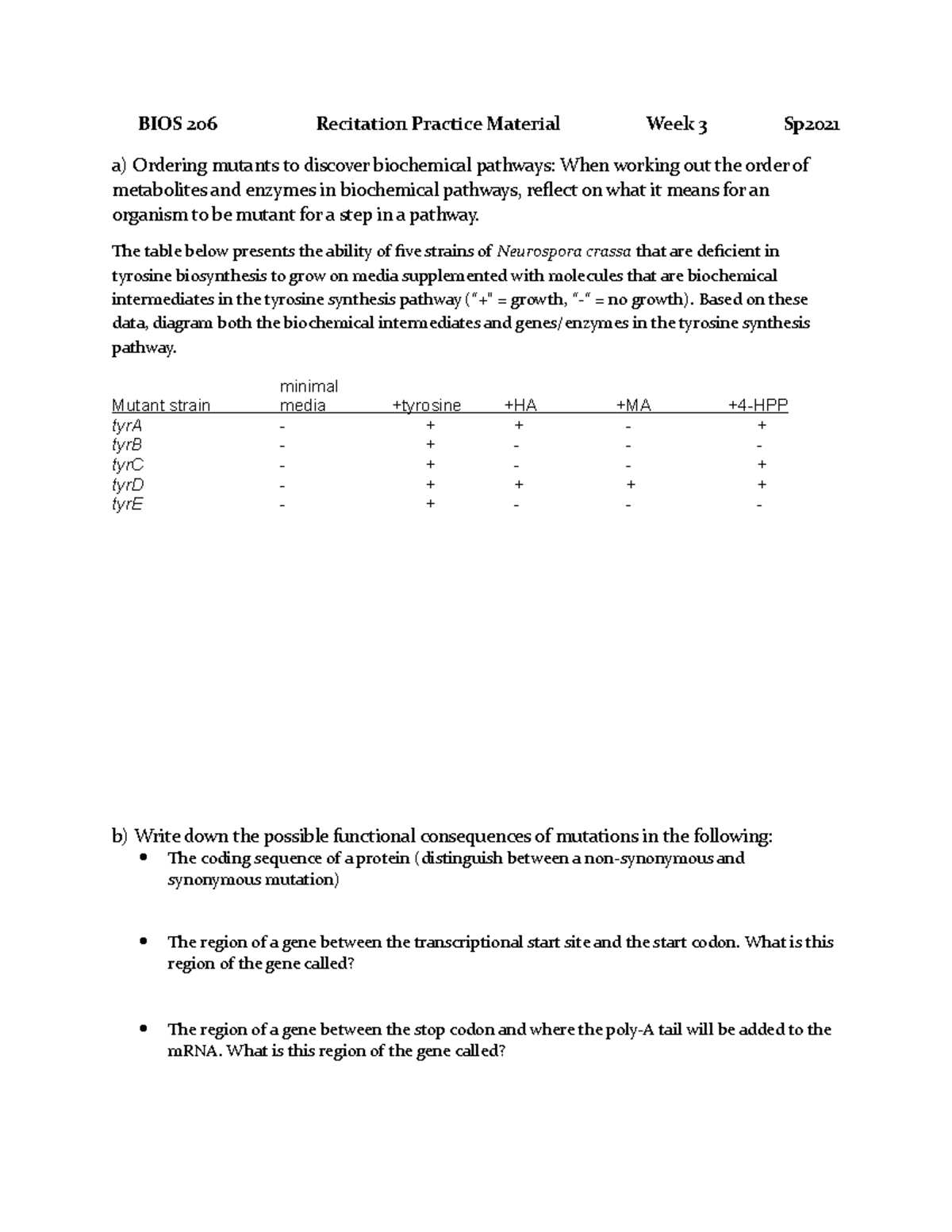 Reci Packet Week 3 Sp2021 - BIOS 206 Recitation Practice Material Week ...