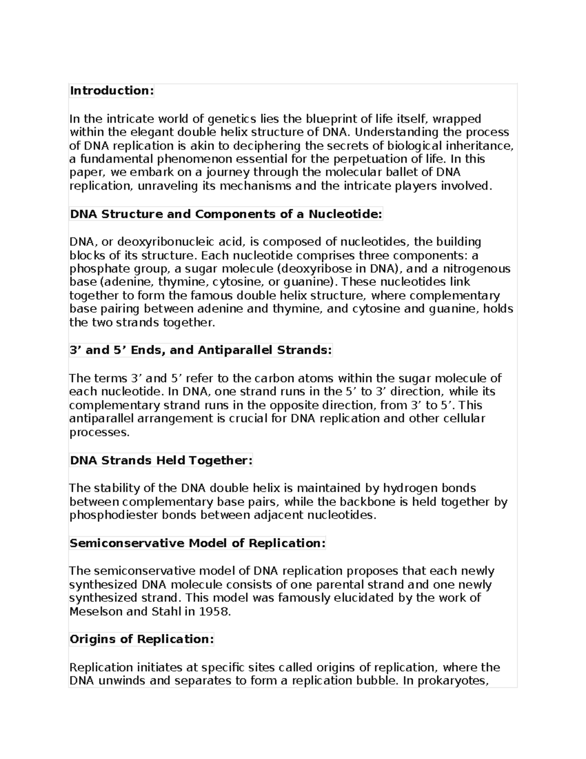 DNA Replication - Introduction: In the intricate world of genetics lies ...