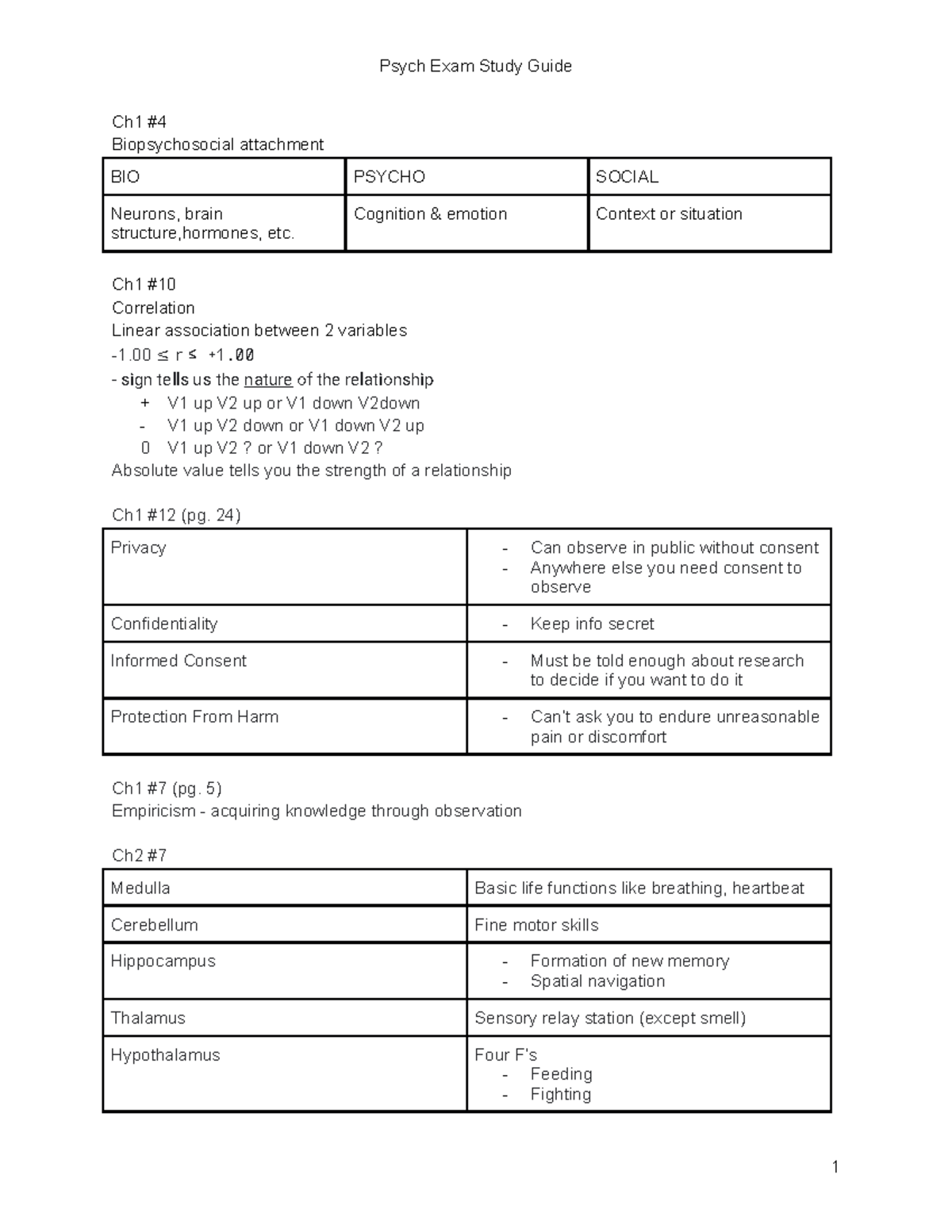 Psych Exam Study Guide - Cognition & emotion Context or situation Ch1 ...
