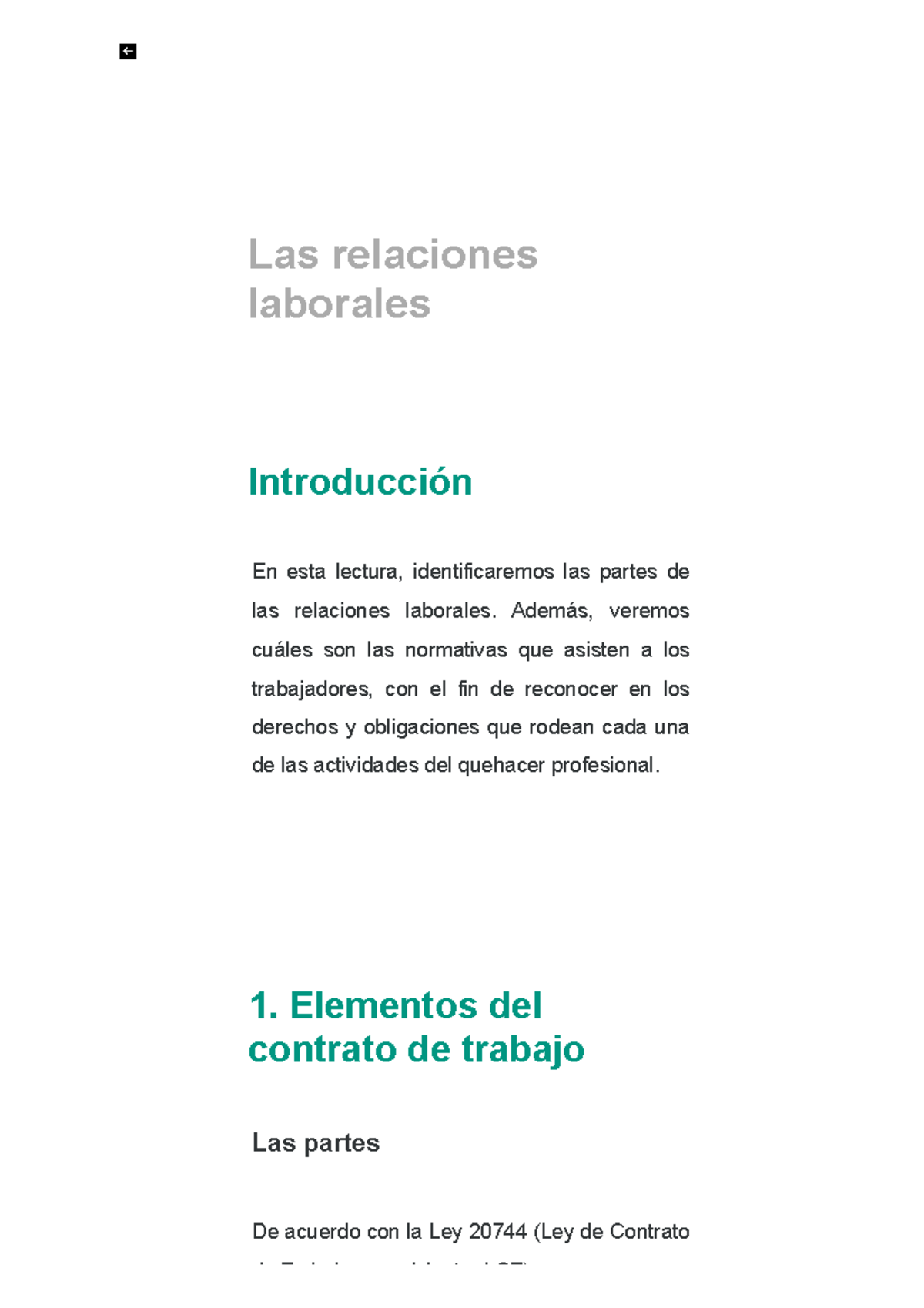 relaciones laborales - M Principios de Ingeniería Legal ACTIVIDAD PRÁCTICA - Studocu