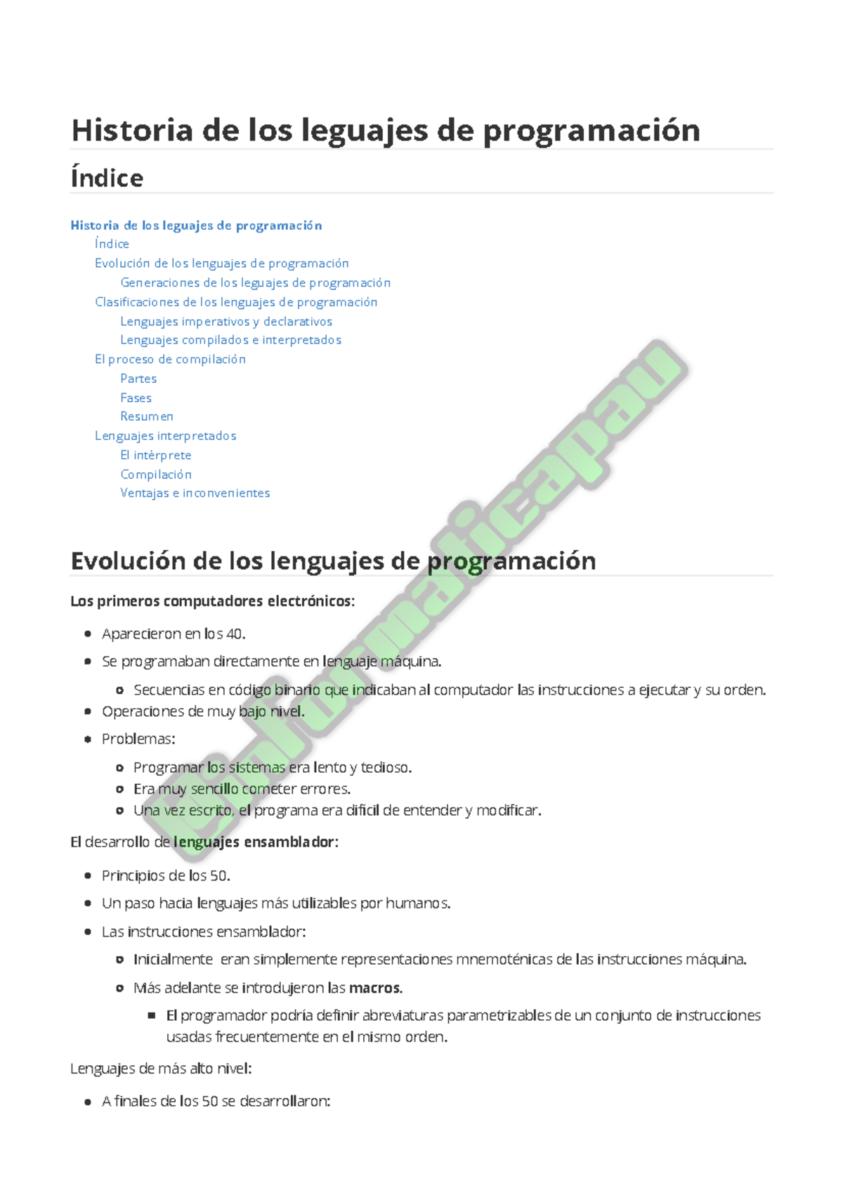 PI T1 Historia de los leguajes de programación - Historia de los ...