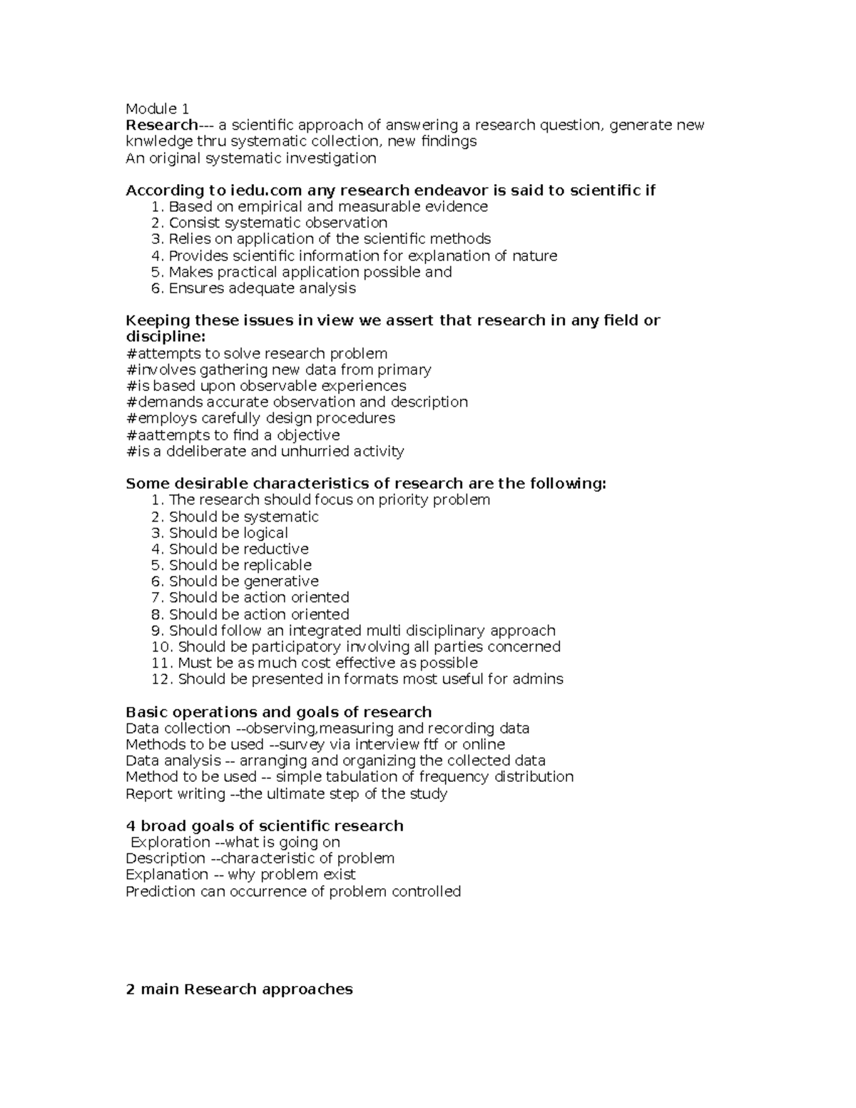 Thesis prelim rev - essay - Module 1 Research- a scientific approach of ...
