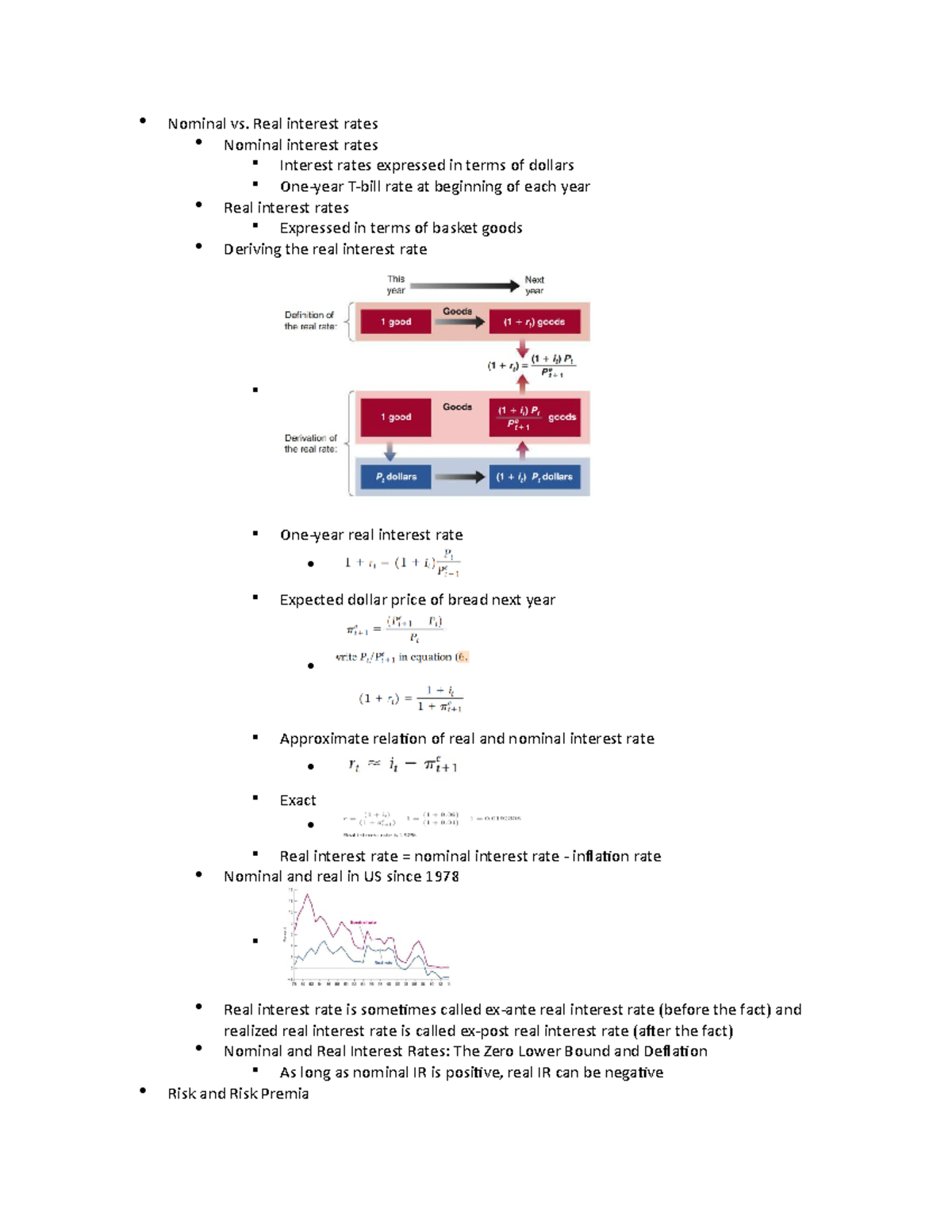 Financial markets 2 - Nominal vs. Real interest rates Nominal interest ...